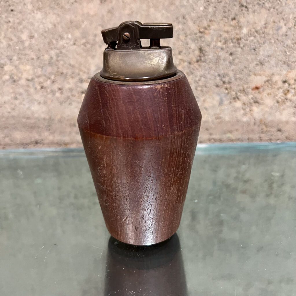 1960s Modernist Teak Cigarette Lighter BV Norway - Ambianic